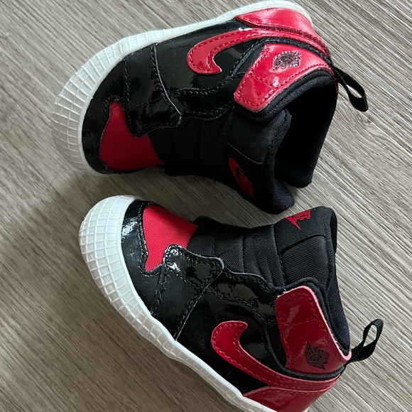Jordan | Shoes | Jordan Crib Bootie Bred Patent Black And Red | Poshmark